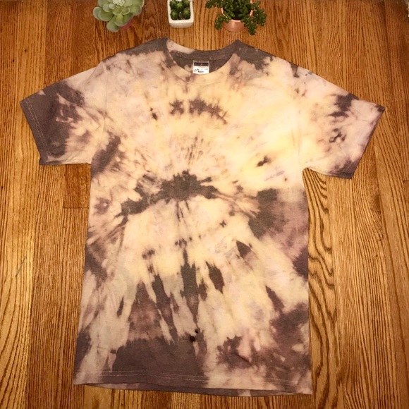 Tops | Negative Space Bleach Dye Tie Dye T Shirt | Poshmark